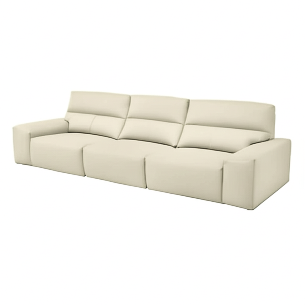 Zenith Sofa - Modern 3 Seater Cream Fabric Sofa Set | Contemporary Cle – Meeshan Home